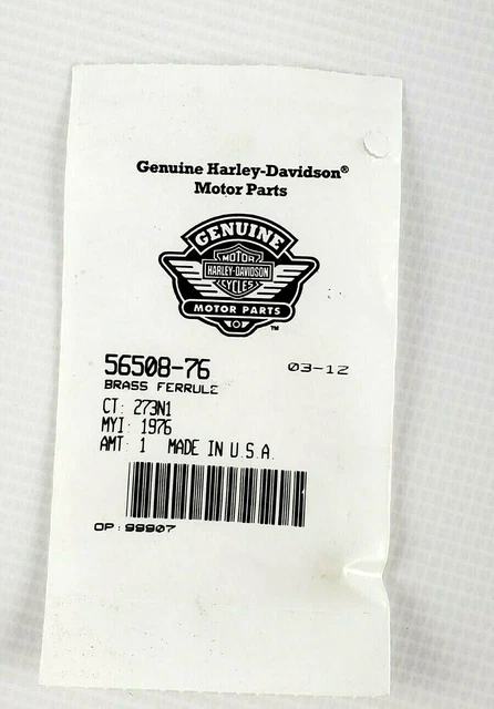 OEM GENUINE HARLEY Davidson Brass cable Ferrule 56508-76 NEW £6.97 ...