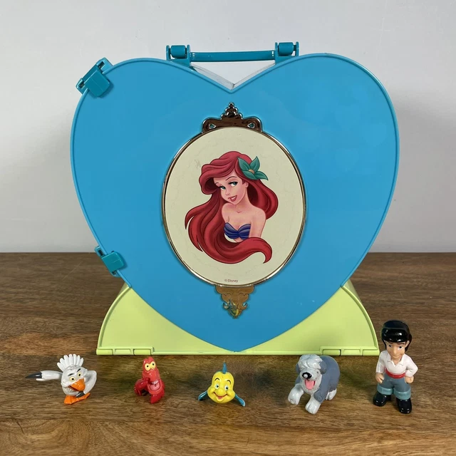 DISNEY THE LITTLE Mermaid Ariel Heart Shaped Carry Case Playset - Very ...