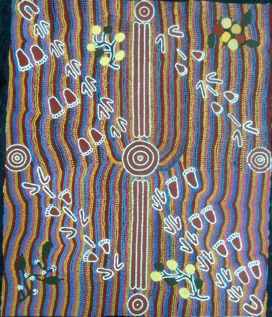 DINGO KANGAROO ABORIGINAL Art Dot Painting Alice Springs Uluru ...