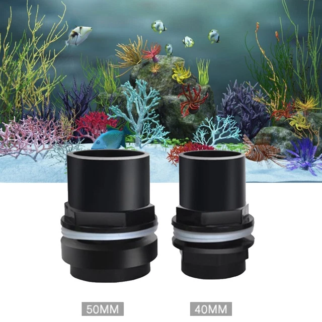 HEAVY DUTY PVC Aquarium Weld Threaded Tank Connector for Fish Pond ...