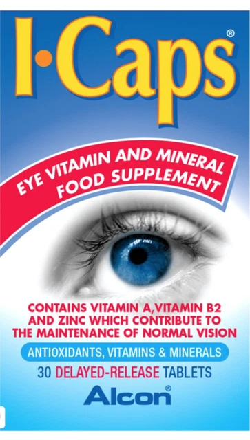 ICAPS - EYE & Vision Health Vitamin & Mineral Tablets 30s, (Lutein ...