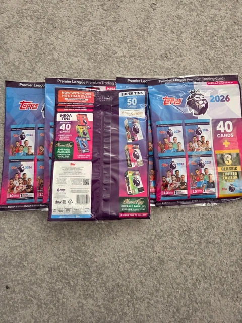 PREMIER LEAGUE 2026 Debut Edition Trading Cards - Mega Multipack Topps ...