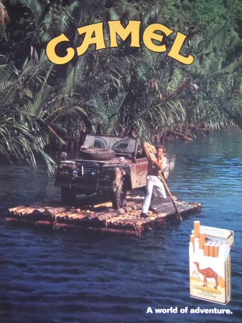 PUBLICITÉ DE PRESSE 1989 Camel Cigarette A World Of Adventure - Radeau ...