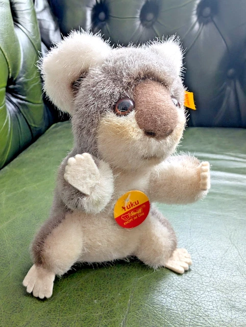 STEIFF KOALA OURS Yuku Vintage Années 80 Peluche Mohair Années 70 J42 ...