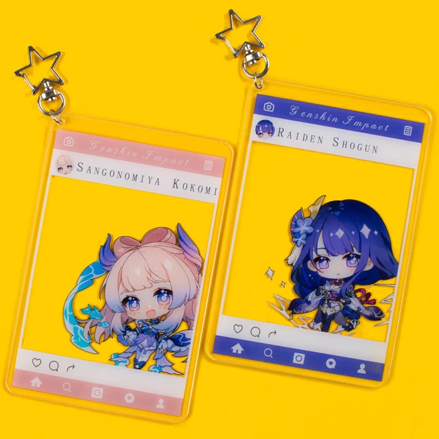 Genshin Impact Raiden Shogun Baal Kujou Sara Ayaka Kokomi Card Acrylic Keychain Eur 581