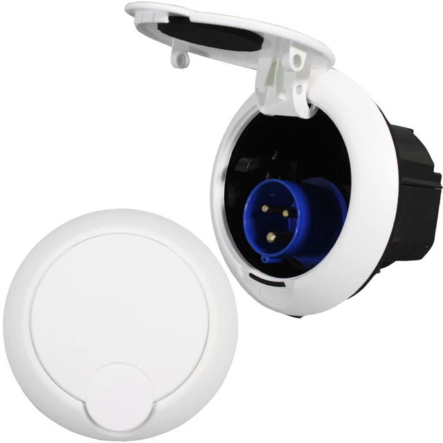 CEE OUTDOOR SOCKET recessed socket IP44 caravan RV 220V-250V white Orus ...
