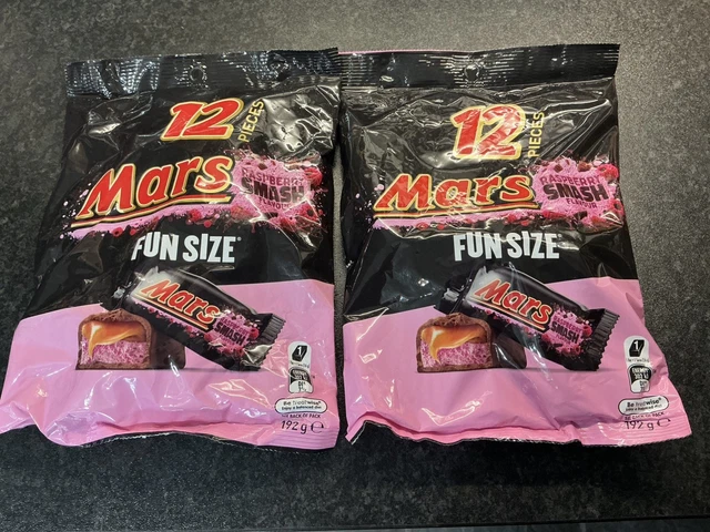 2 X MARS Raspberry Smash Fun Size Bar Chocolate Share Packs AUSTRALIA ...