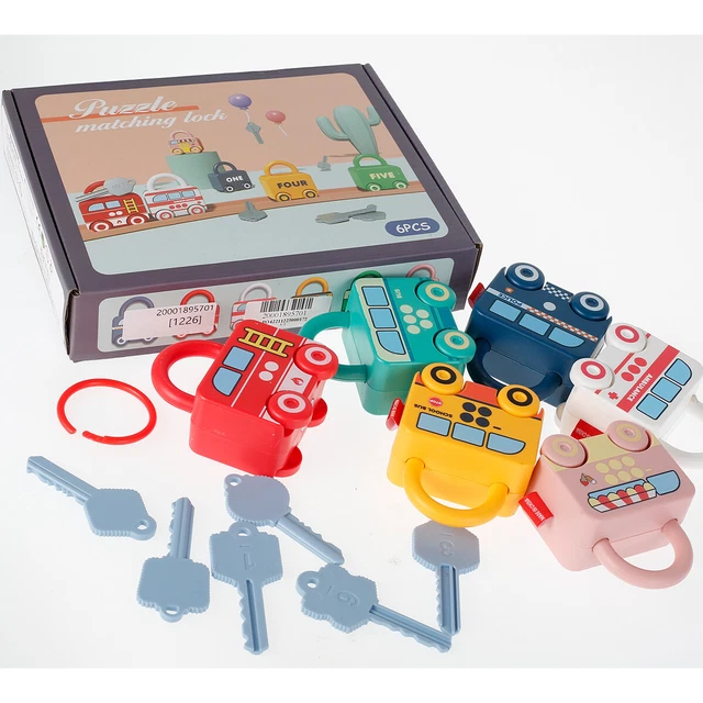 LEARNING LOCK WITH Key Set Numbers Matching Locks Educative Unlocking ...