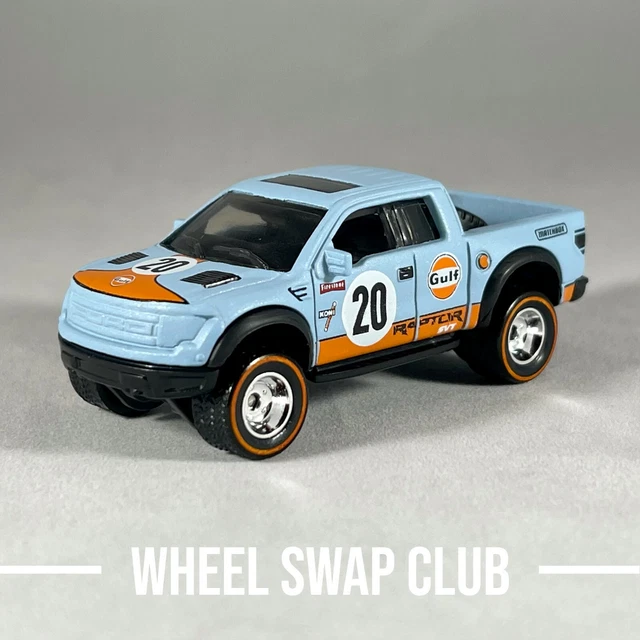 MATCHBOX '10 FORD F-150 SVT RAPTOR GULF RACING Custom Wheel Swap - Real ...