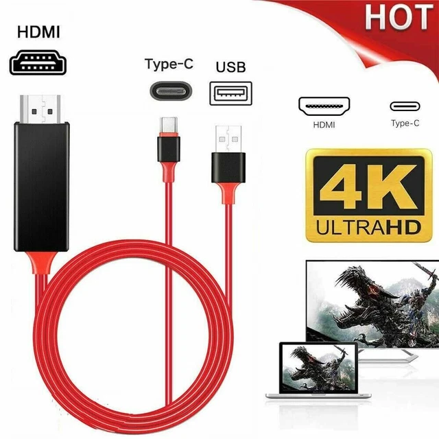 USB 3.1 TYP-C auf HDMI 1080P HD TV Kabel für HDMI Adapter 4K HD Video ...