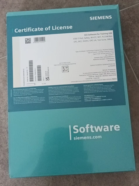 SCE SOFTWARE FOR Training V20, TIA-Portal, Step7, WinCC, PLCSIM.. EUR ...