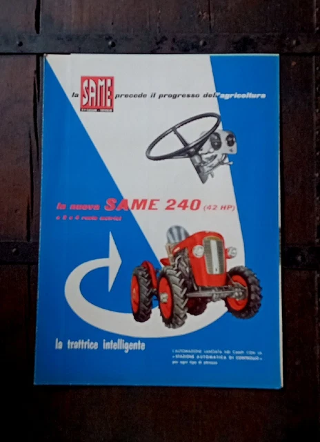 BROCHURE TRATTORE SAME 240 42 HP 2X4 4X4 4 Ruote Motrici originale 1959 ...