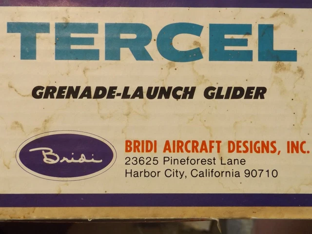 VINTAGE BRIDI TERCEL Hand Launch RC Glider Model AIrplane Kit £40.00 ...