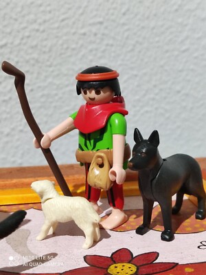 PLAYMOBIL FIGURA PASTOR Medieval Pastores Medievales Belen Figuras ...