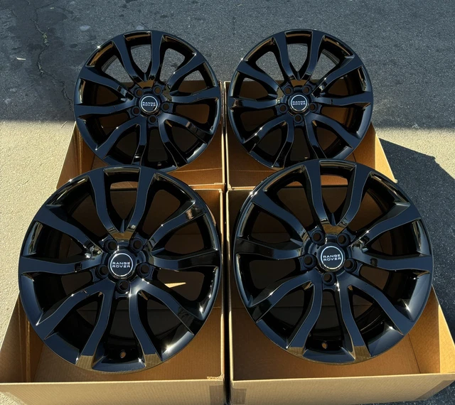 20& RANGE ROVER Factory Wheels OEM Rims Gloss Black 72252 Land Rover ...