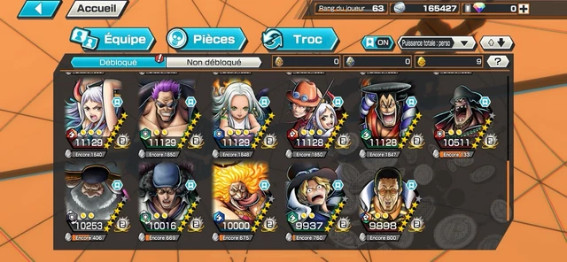 COMPTE ONE PIECE Bounty Rush ALL 29 EX Overboost 74 EUR 4.000,00 ...