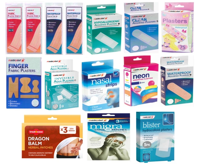 MATERPLAST ASSORTED PLASTERS - 13 Types To Choose From First Aid £3.69 ...