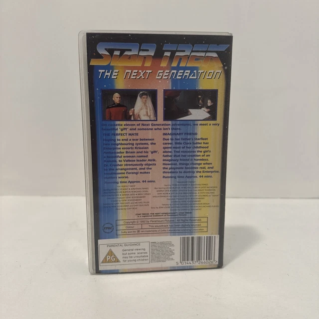 STAR TREK THE Next Generation VHS The Perfect Mate And Imaginary Friend ...