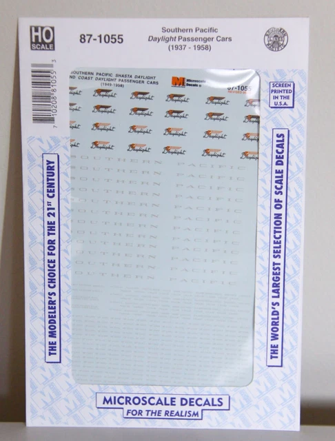 HO SCALE MODEL Trains Microscale Decals Southern Pacific Daylight 1937 ...
