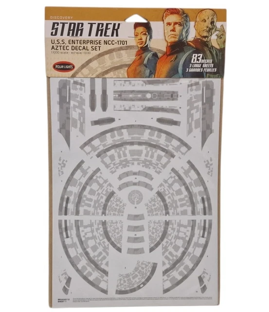 STAR TREK STRANGE Discovery U.S.S. Enterprise NCC 1701 aztec decal set ...