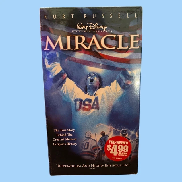 MIRACLE -DISNEY VHS. Kurt Russell. Blockbuster Pre-Viewed & Resealed ...