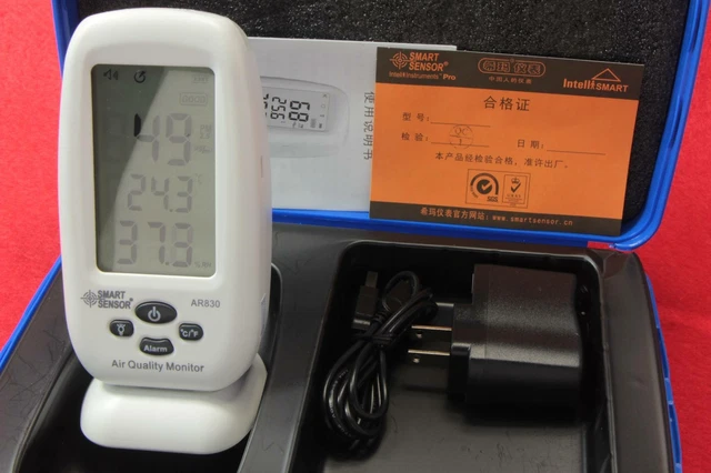 SMART SENSOR AR830 Air Quality Monitor Temperature Humidity with CASE £ ...