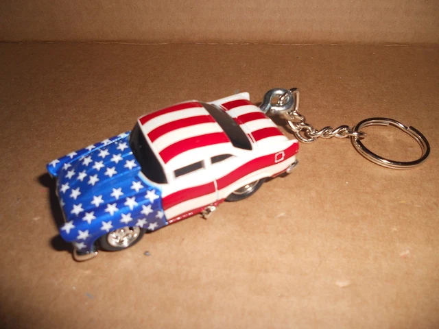 1955 CHEVROLET 2 Door Hot Rod Diecast Model Toy Car Keychain New Red ...