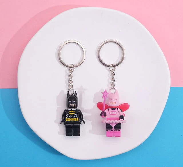 EXCLUSIVE PINK FAIRY Batman Lego Keychain Valentine's Day Couple Gifts ...
