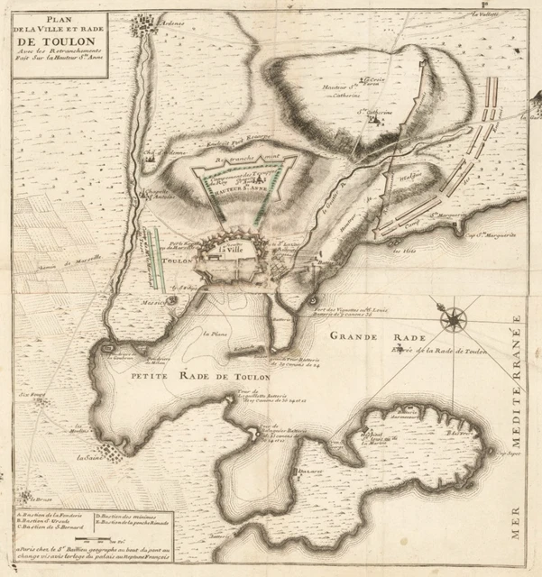 AFFICHE POSTER CARTE ancienne old map toulon EUR 25,00 - PicClick FR