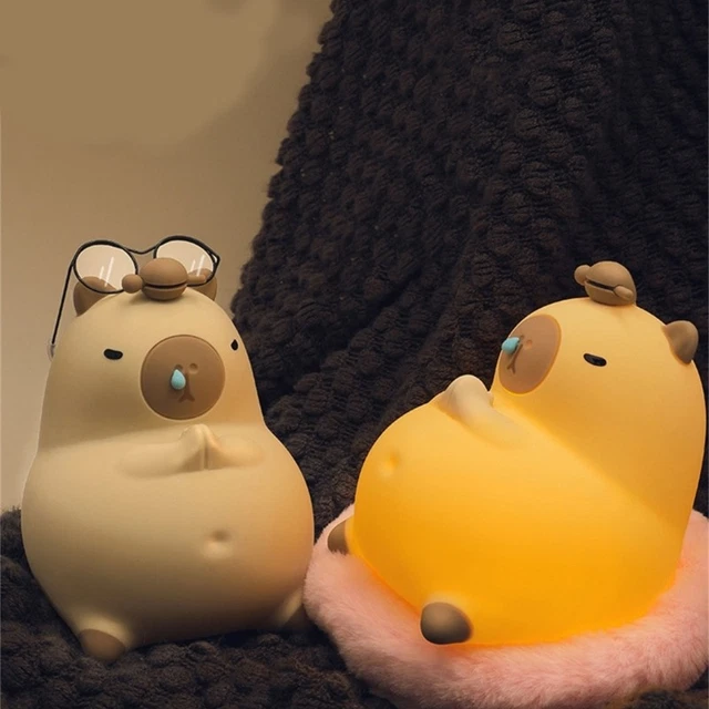 CUTE SNOTTY CAPYBARA Night Light Touch Control Dimmable Colorful ...