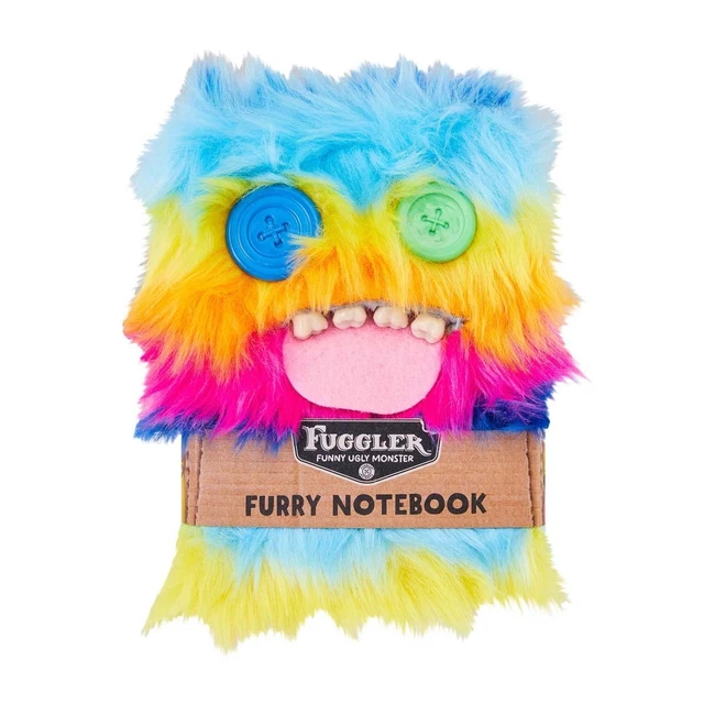 FUGGLER NOTEBOOK NOTEPAD Gift Fluffy Funny Ugly Monster Soft Toy Plush ...