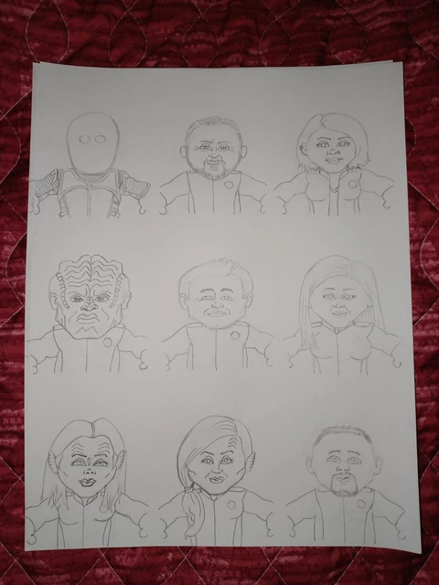 ORIGINAL SKETCH GARBAGE Pail Kids Art pencil 9 page set $131.30 ...