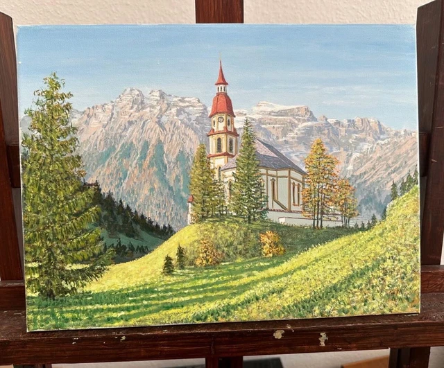 SCHÖNES GEMÄLDE ACRYLBILD Obernberg am Brenner 40x30 cm von Günter Mangold EUR 49,00 - PicClick DE