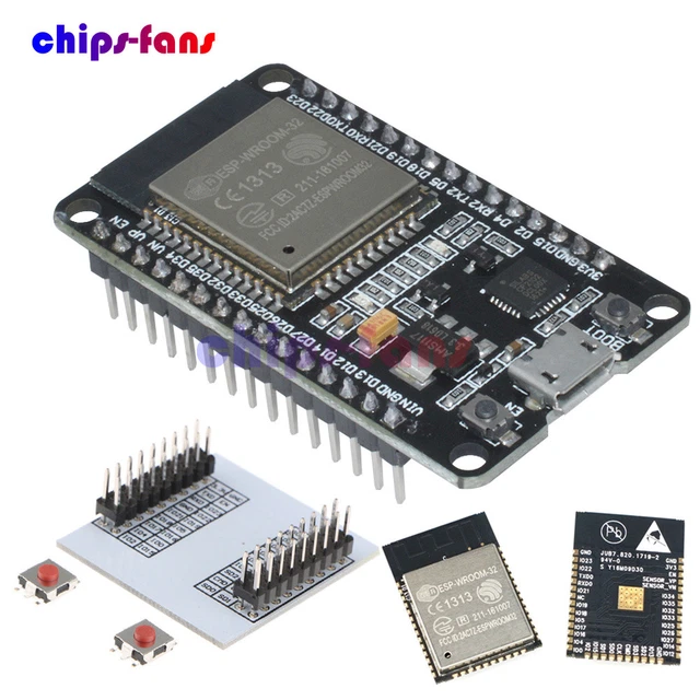 ESP-WROOM-32 ESPRESSIF ESP 32 ESP 32S IoT Wifi Wlan BLE Module mit Adapter Board £4.79 - PicClick UK