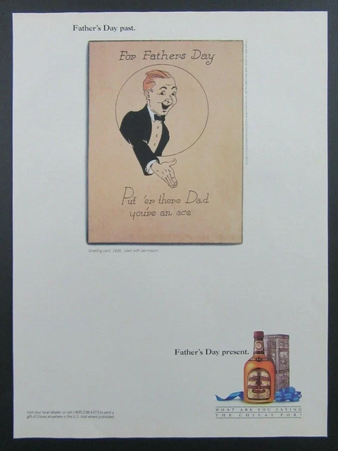 1990 CHIVAS REGAL Blended Scotch Whisky Fathers Day Past & Present ...