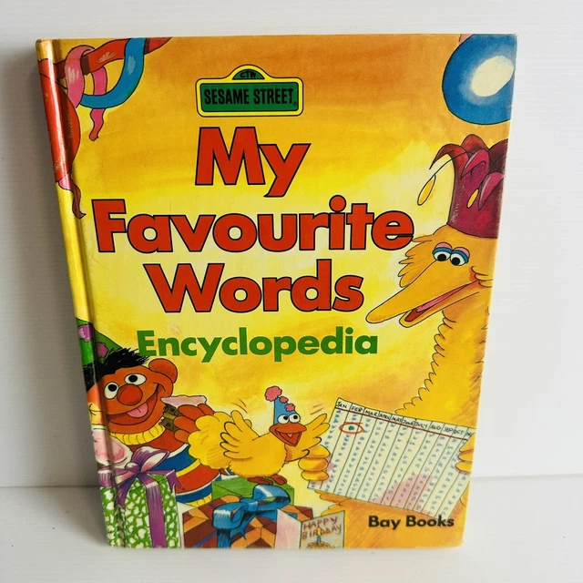 VINTAGE SESAME STREET My Favourite Words Encyclopaedia Hardcover Book ...