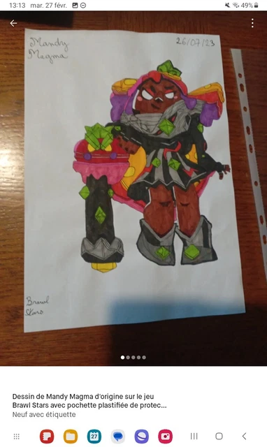 Dessin Mandy Magma Dorigine Sur Brawl Stars Eur 800 Picclick Fr