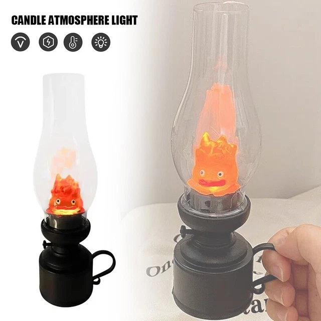 1/2PCS GHIBLI HOWL'S Moving Castle Calcifer Small Fire Card Base Night ...