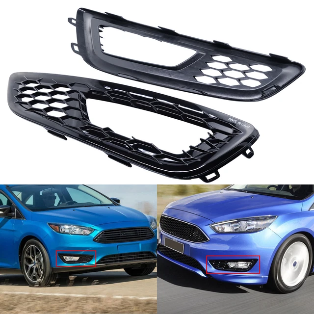 ST LINE HONEYCOMB Front Bumper Fog Light Cover Grille For 2015-18 Ford ...