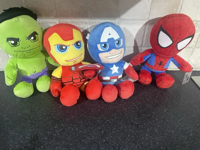 MARVEL SOFT TOY Plush Bundle Hulk Capt America Ironman Spiderman 32cm £42.32 - PicClick UK