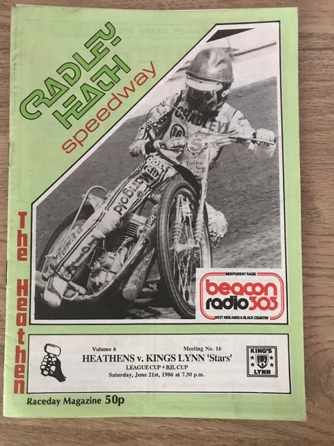 CRADLEY HEATH V King’s Lynn Speedway Programme 21/06/86 £1.50 - PicClick UK