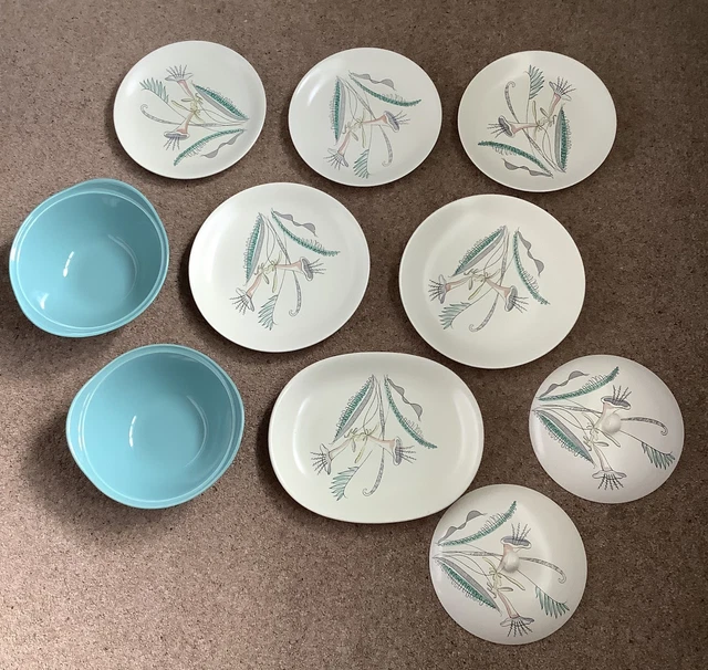 RARE VINTAGE CROWN Devon Fieldings ‘Meadow’ Pattern Dinner Set £52.67 ...