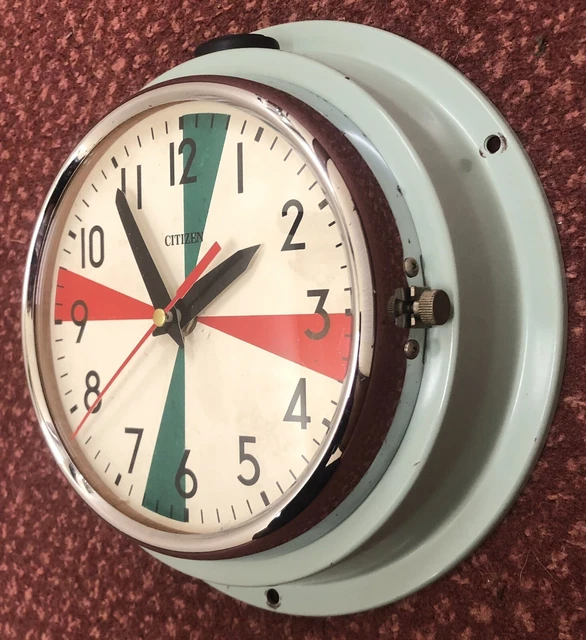 MARITIME RADIO SILENCE Ships Bulkhead Clock, Wall, Citizen, Vintage ...