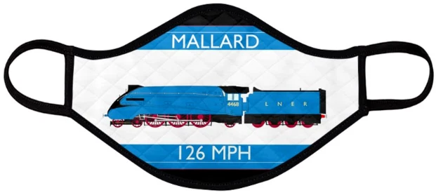 MALLARD GRESLEY A4 4468 LNER Steam Locomotive Railways Train Face Mask ...