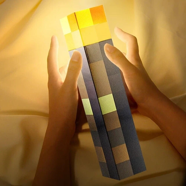MINECRAFT GAME TORCH Lamp Led Night Light Home Decors USB Rechargeable ...