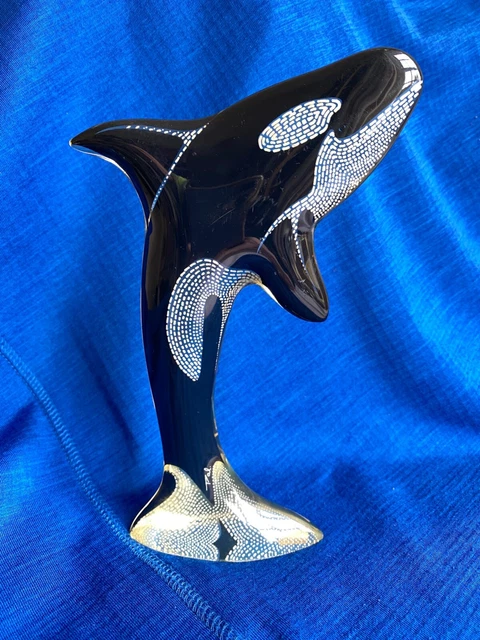 VINTAGE ABRAHAM PALATNIK PAL Lucite Orca Killer Whale Sculpture ...
