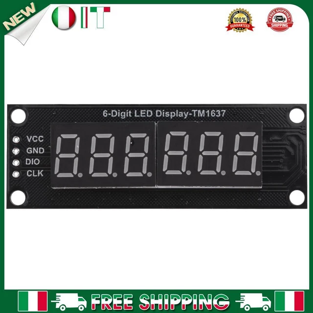 A# TM1637 0.36-INCH 6-Digit 7-Segment LED (Red) £7.69 - PicClick UK