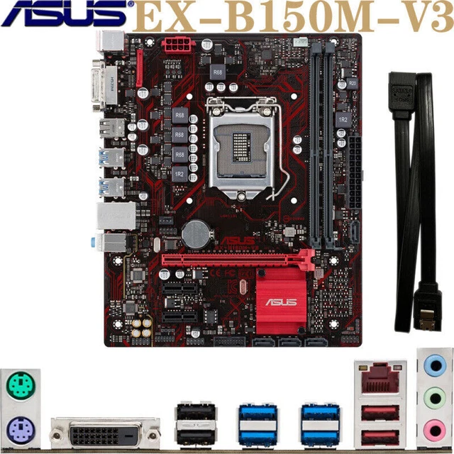 ASUS EX-B150M-V3 MOTHERBOARD Intel B150 LGA 1151 Micro ATX 2×DDR4 USB3 ...