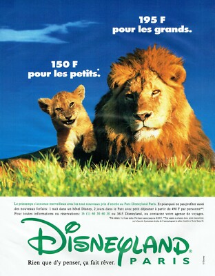 PUBLICITÉ ADVERTISING 029 2009 parc Disneyland Paris (2 pages) Mickey ...