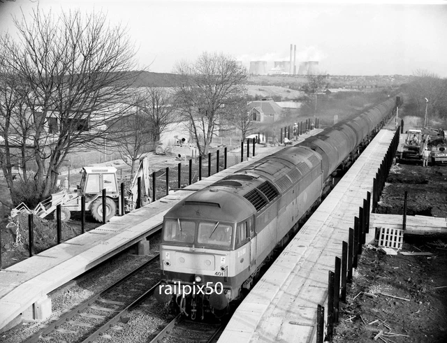 ORIGINAL LARGER RAILWAY NEGATIVE. Loco 47401. Pontefract Tanshelf ...